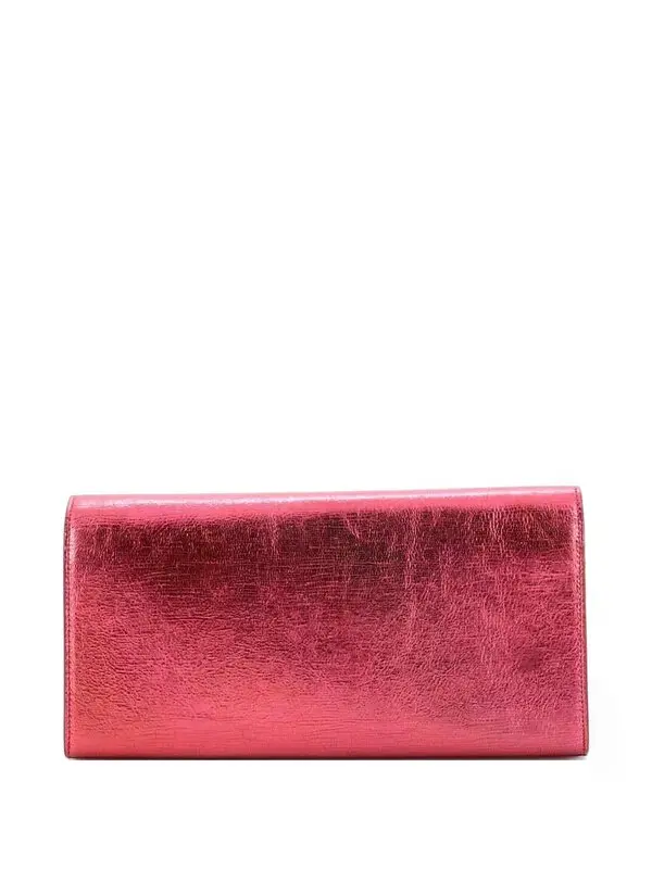 Saint Laurent Classic Monogram Calfskin Clutch Bag - Metallic