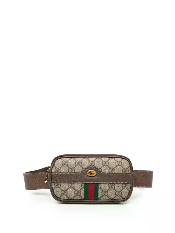 Gucci Gg Supreme Ophidia Belt Bag - Brown