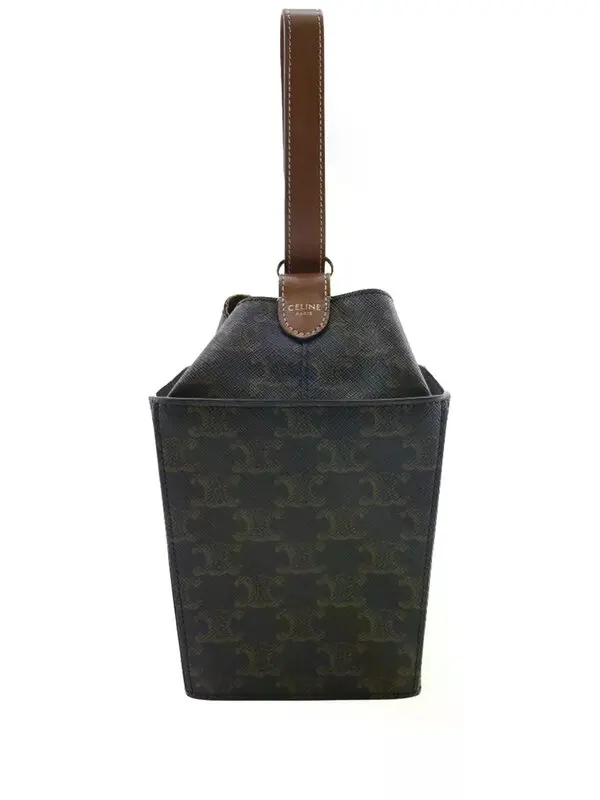 Celine Triomphe Coated Canvas Box Handbag