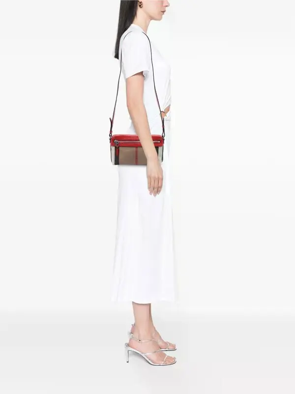 Burberry Check Canvas Crossbody Bag