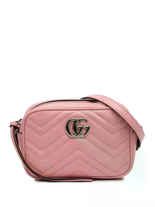 Gucci Matelassé Leather Crossbody Bag - Pink
