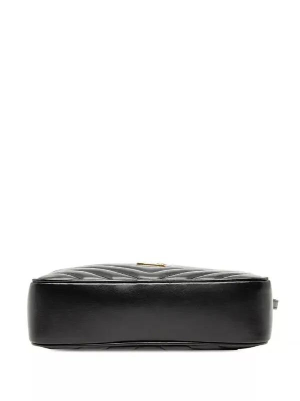 Saint Laurent Matelassé Leather Monogram Lou Camera Bag - Black