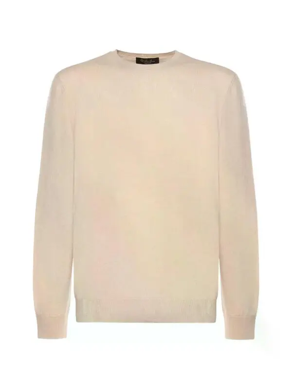 Loro Piana Crew Neck Long Sleeve Sweater - Neutrals