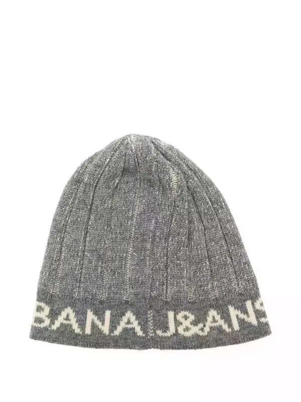 Dolce & Gabbana 2000s Logo-lettering Wool Beanie