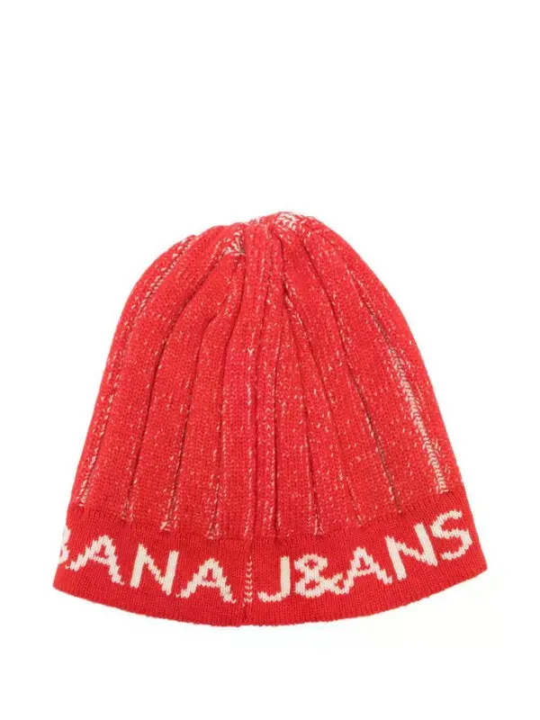 Dolce & Gabbana 2000s Wool Beanie Hat - Red