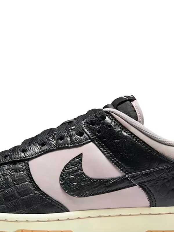 Nike Dunk Low Retro Crocodile Effect Sneakers - Black