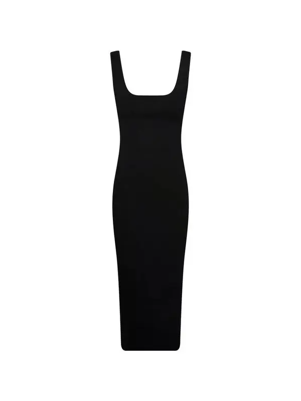 ENTIRE STUDIOS Square-neck Midi Dress - Black