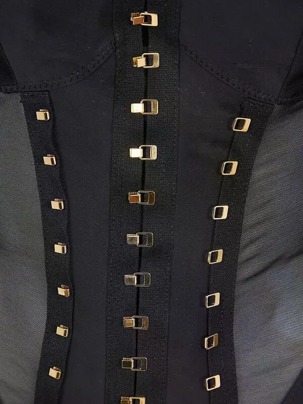 Elisabetta Franchi Bi-elastic And Tulle Bustier Jacket