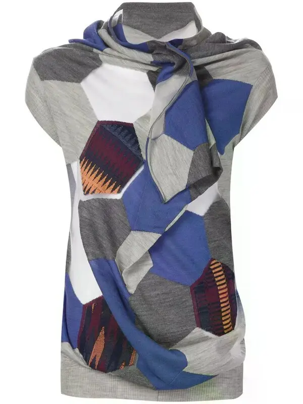 Junya Watanabe Hexagon Tank Top - Blue