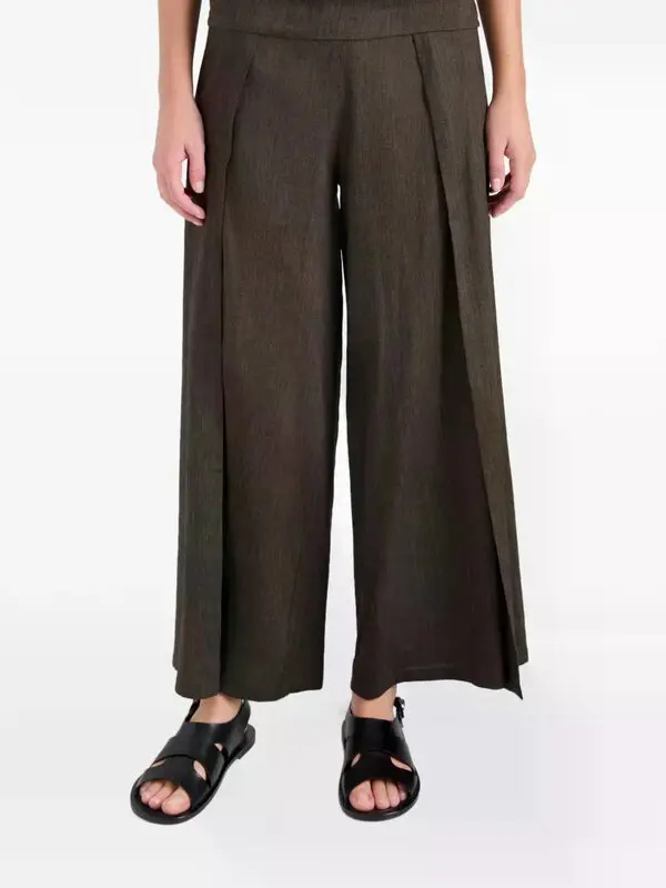 Proenza Schouler White Label Calla Pleated Palazzo Pants - Brown