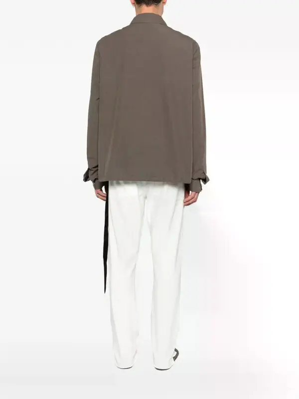 Rick Owens Zip-up Jacket With Rear Ties