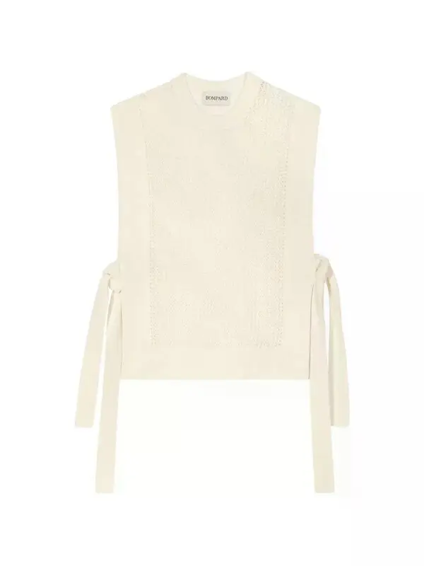 Eric Bompard Hooded Pointelle Knit Top