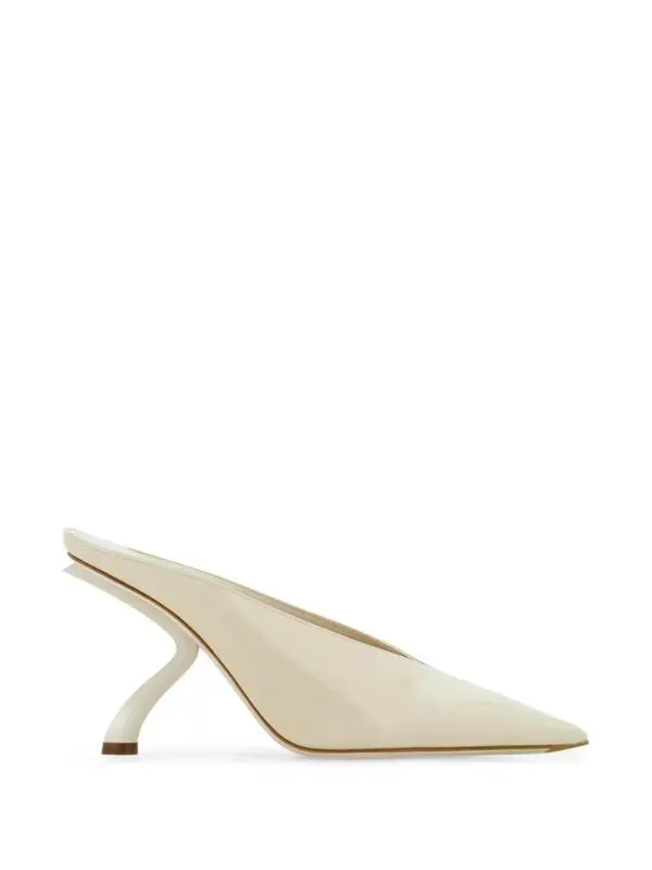 FERRAGAMO S-shaped Heeled Mules - Neutrals