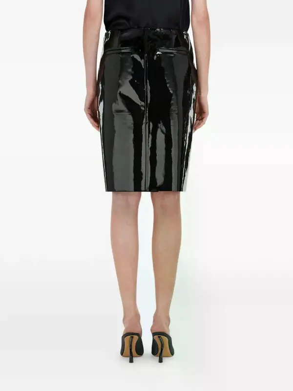 FERRAGAMO Patent Leather Pencil Skirt