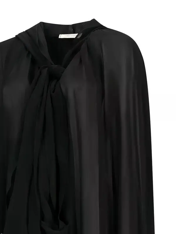 Blumarine Tie-detail Cape Coat