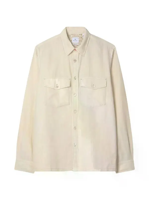 Paul Smith Lyocell Patch Pocket Shirt - Neutrals