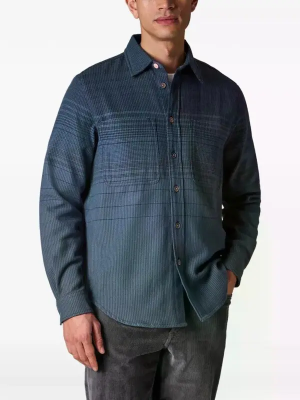 Paul Smith Gradient Buttoned Checked Shirt