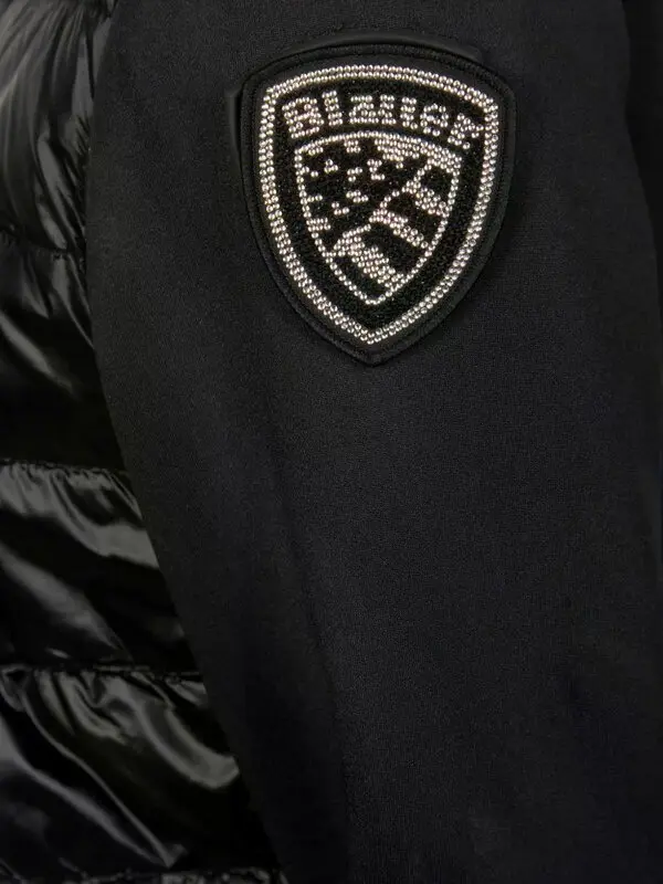 BLAUER. Quilted Jacket With Zip Fastening And Logo Patch