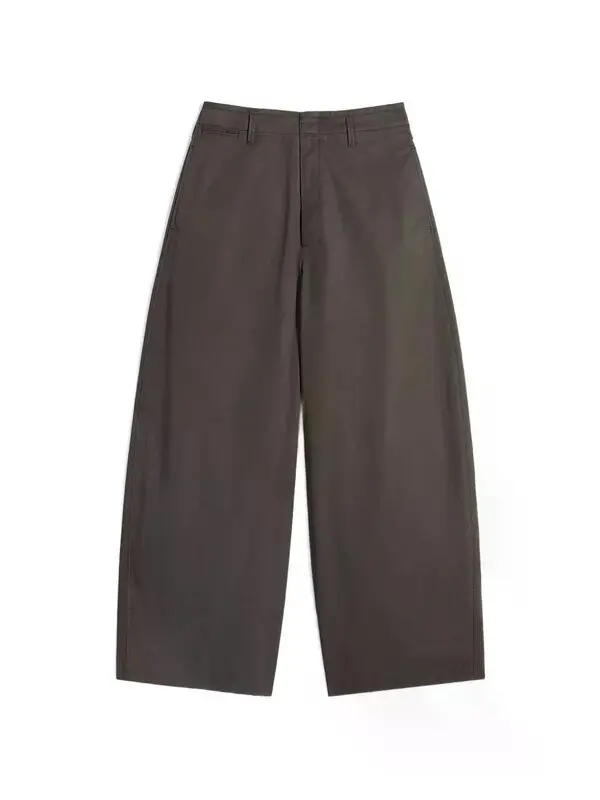 LEMAIRE Oversized Cotton Twill Chino Trousers - Brown