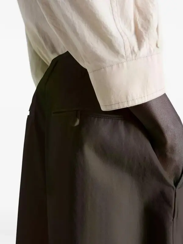 LEMAIRE Oversized Cotton Twill Chino Trousers - Brown