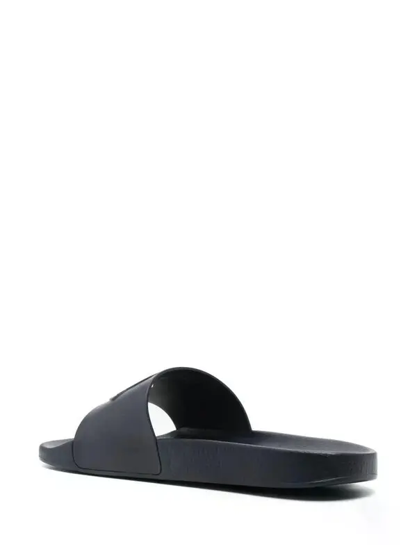 Moncler Basile Logo-embossed Slides - Blue