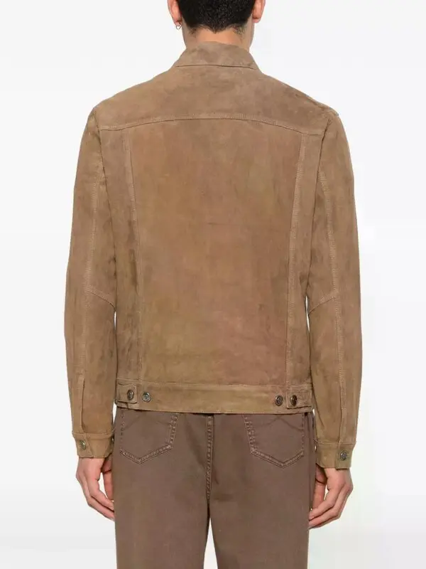 GIORGIO BRATO Button-up Leather Jacket
