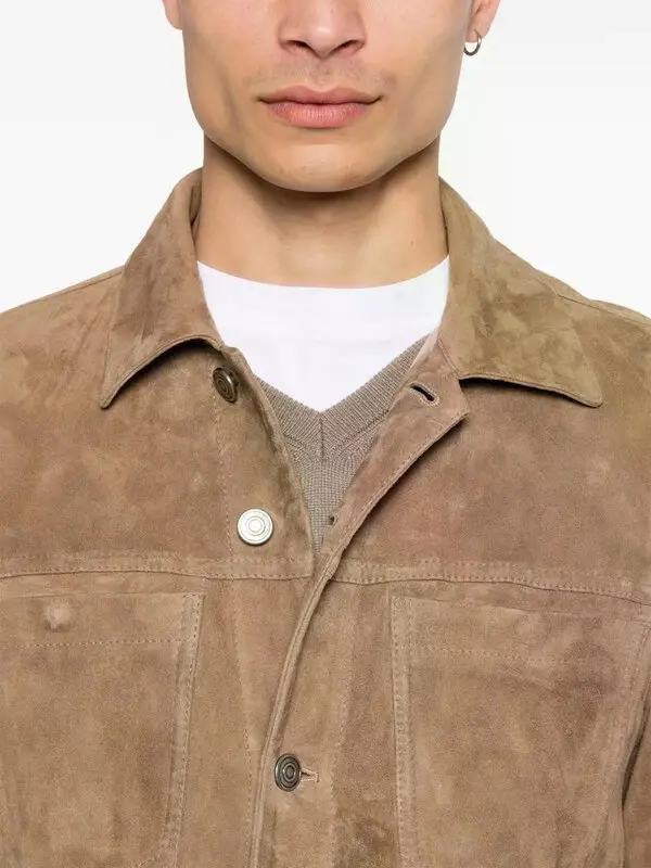 GIORGIO BRATO Button-up Leather Jacket