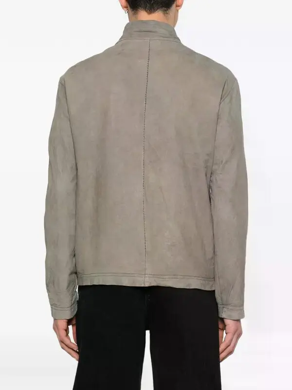GIORGIO BRATO Leather Stand-up Collar Jacket
