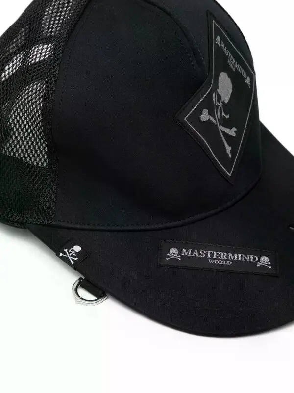 MASTERMIND WORLD Logo-patch Mesh Cap - Black