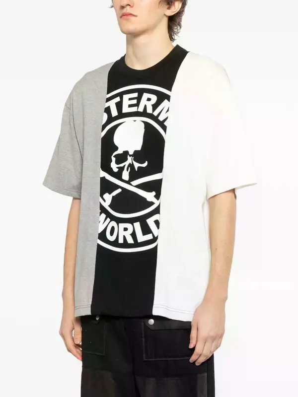 MASTERMIND WORLD Colourblock Skull Graphic T-shirt