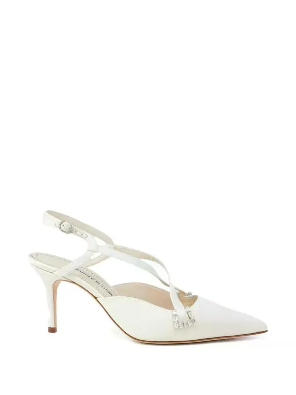 Manolo Blahnik Embellished Strap Pumps - Neutrals