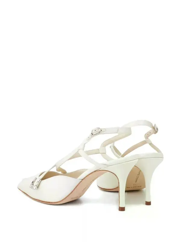 Manolo Blahnik Embellished Strap Pumps