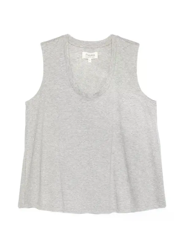 PSOPHIA Sleeveless Scoop Neck Top - Grey
