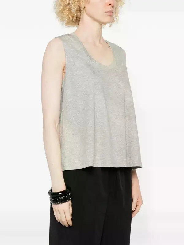 PSOPHIA Sleeveless Scoop Neck Top - Grey