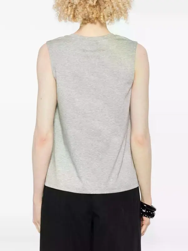 PSOPHIA Sleeveless Scoop Neck Top - Grey