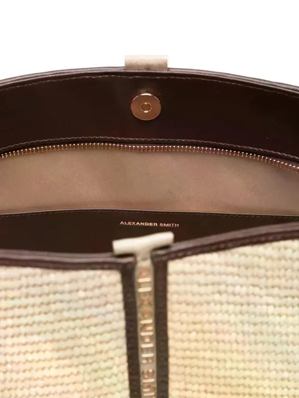 ALEXANDER SMITH Large Lauren Woven Tote Bag - Neutrals