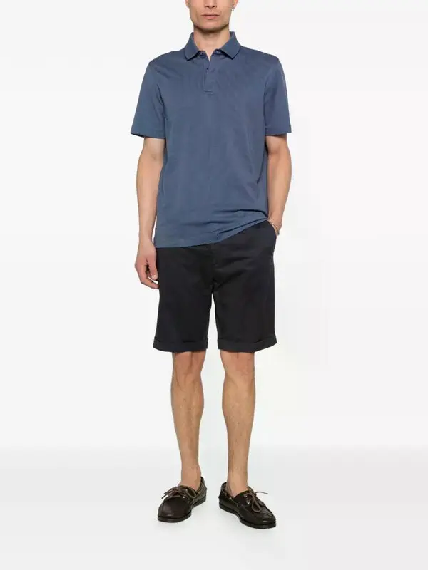 Corneliani Cuffed Hem Tailored Shorts - Blue