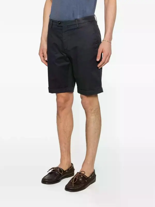 Corneliani Cuffed Hem Tailored Shorts - Blue
