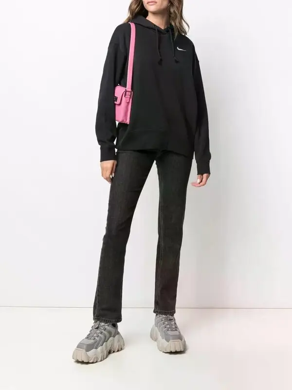 Nike Swoosh-embroidered Hoodie - Black