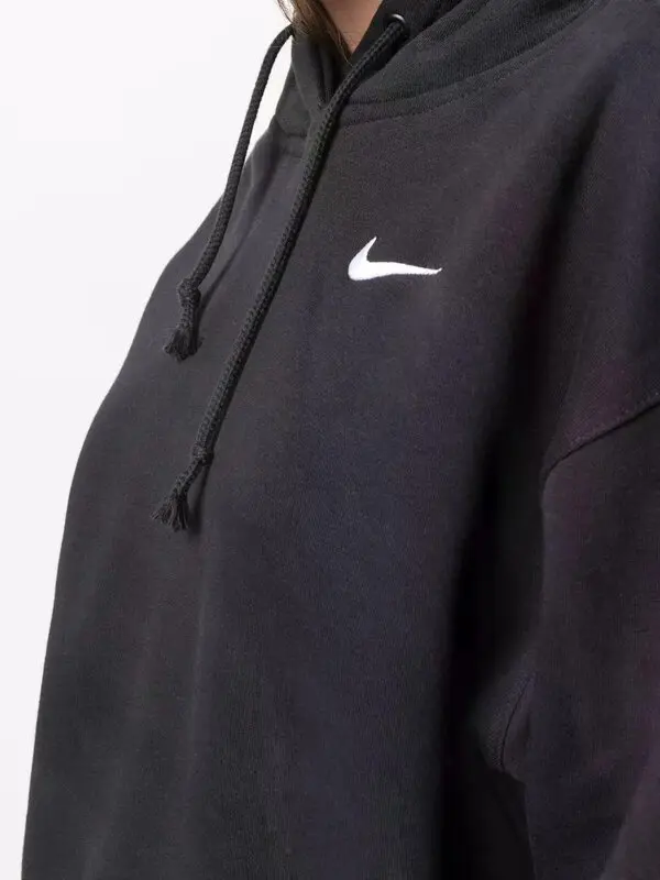 Nike Swoosh-embroidered Hoodie - Black