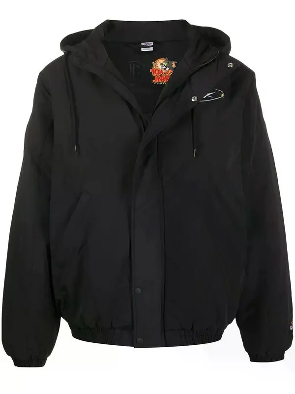REEBOK Tom And Jerry Hooded Logo Jacket - Black