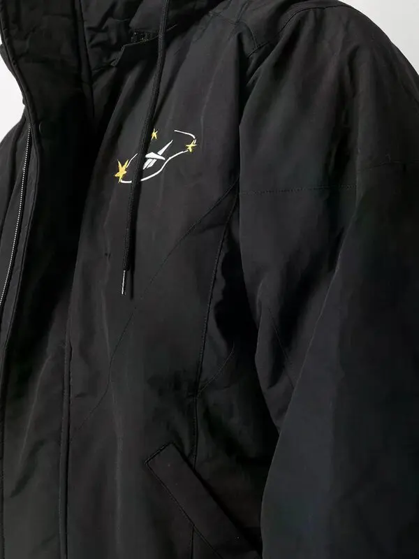 REEBOK Tom And Jerry Hooded Logo Jacket - Black