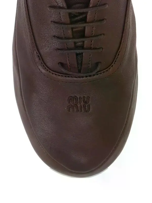 Miu Miu Nappa Leather Lace-up Shoes