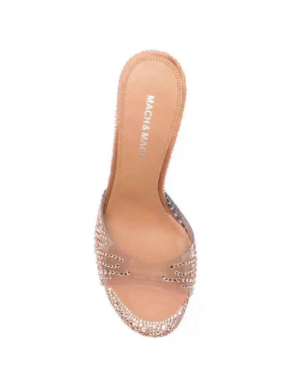 Mach & Mach Embellished Open Toe High Heel Sandals