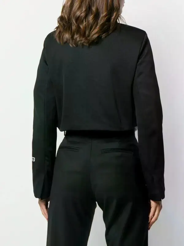 Adidas Cropped Sweatshirt With Zip And Signature Stripes