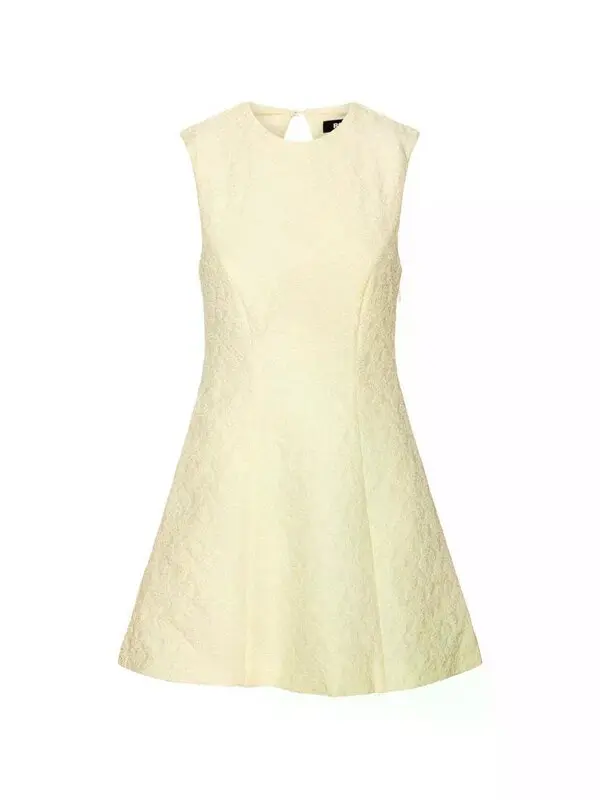 ROTATE BY BIRGER CHRISTENSEN Sleeveless Crewneck Mini Dress - Yellow
