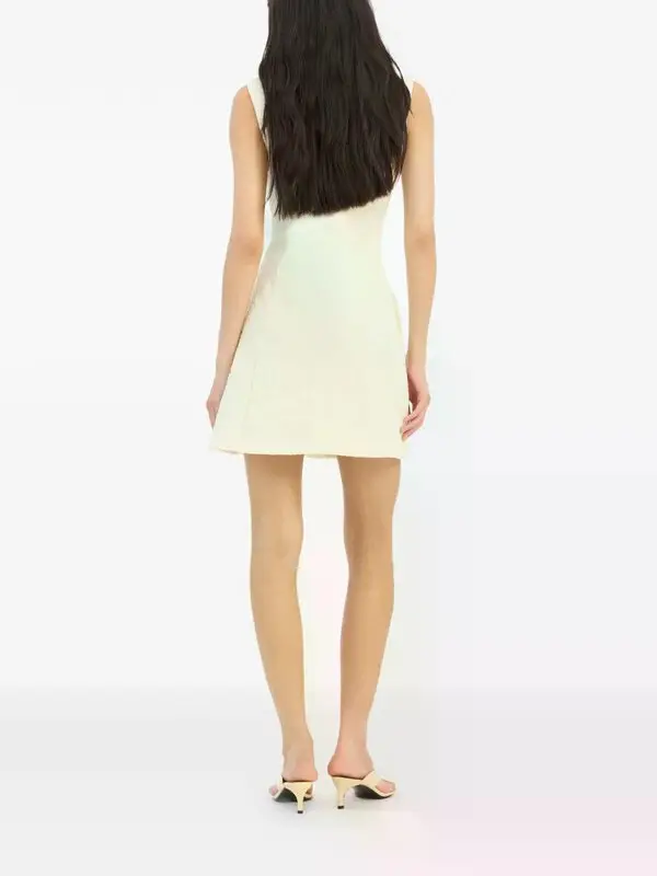 ROTATE BY BIRGER CHRISTENSEN Sleeveless Crewneck Mini Dress - Yellow