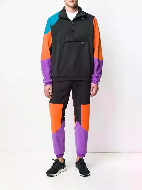 Adidas Colour Blocked Sport Jacket - Black