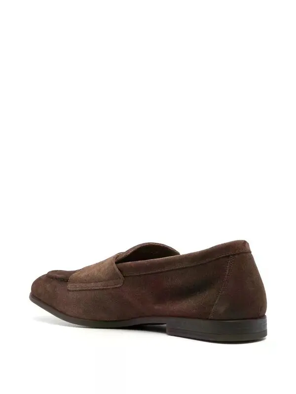 DOUCAL'S Monk Strap Suede Shoes - Brown