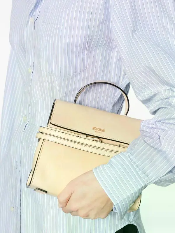 Moschino Small Tie Me Tote Bag - Neutrals